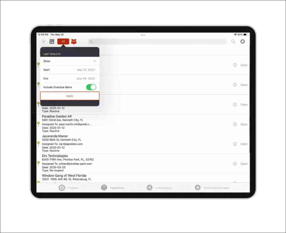 Fire RMS software | Fire department software - APXDATA